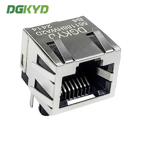 Rj45 Straight Connector 1x1 8p8c Without Light Strip Shielding 6u Rj45 Interface Dgkyd561188hwa2db4