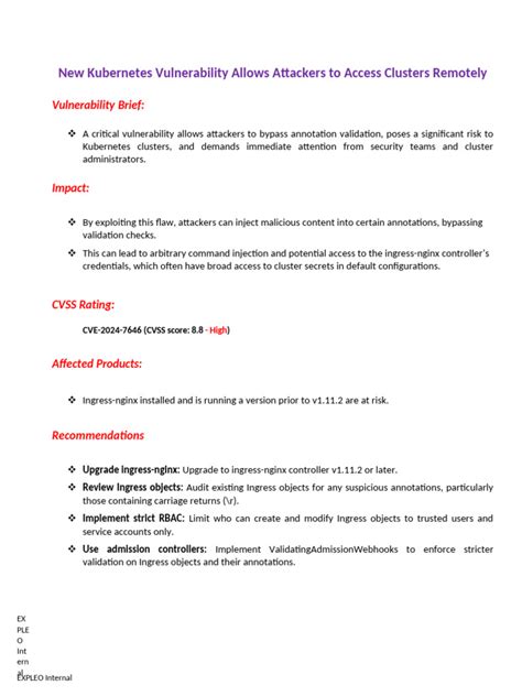 New Kubernetes Vulnerability Allows Attackers To Access Clusters Remotely Pdf Hypertext