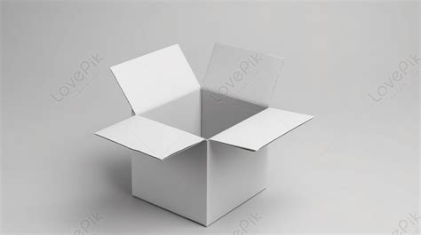 3d 렌더링무대 소품 사용을 위해 오른쪽으로 기울어진 열린 상자의 높은 뷰가 있는 격리된 흰색 배경 쪽으로 배경 포장 상자 배경 열린 배경 이미지 Hd 쪽으로