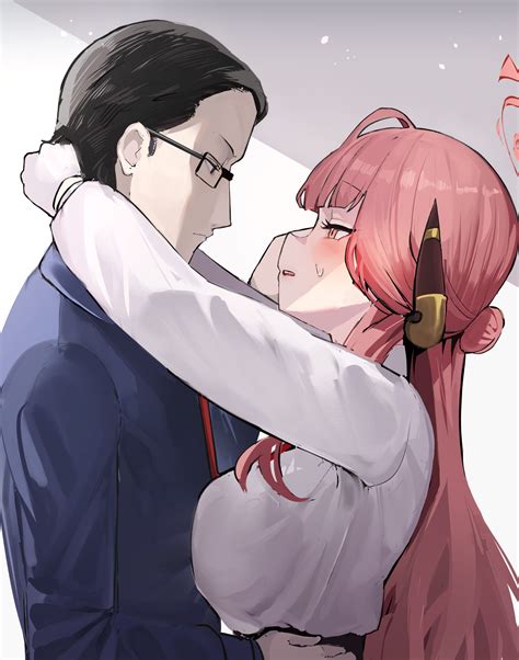 Sensei Aru And Problem Solver Sensei Blue Archive Drawn By