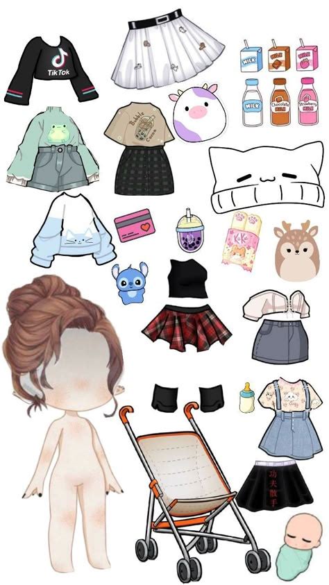Gacha Life 2025 Kızlar Kağıt Oyuncak Bebek Moda Bebekleri