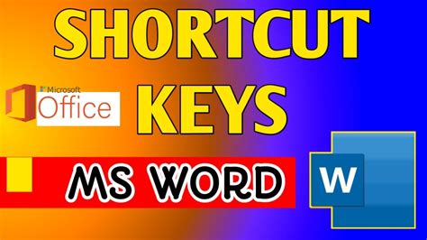 Ms Word Shortcut Keys Youtube