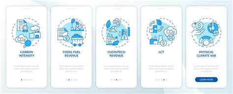 2d Icons Representing Climate Metrics Mobile App Screen Set