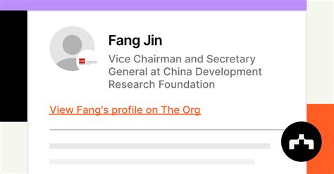 Fang Jin Vice Chairman And Secretary General At China Development
