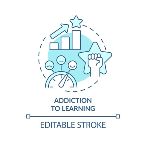 Addiction To Learning Turquoise Concept Icon Benefit Of Gamification
