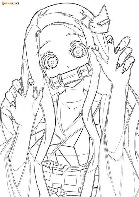 Coloriage Nezuko Kamado Aniyuki Anime Portal