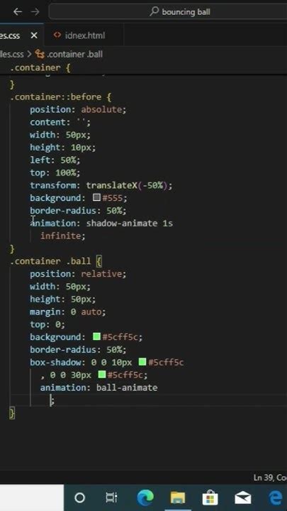 Bouncing Ball 🏀 Html Css Youtube