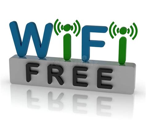 Free Wifi Shows Internet Connection And Mobile Hotspot Stock Illustration Illustration Of