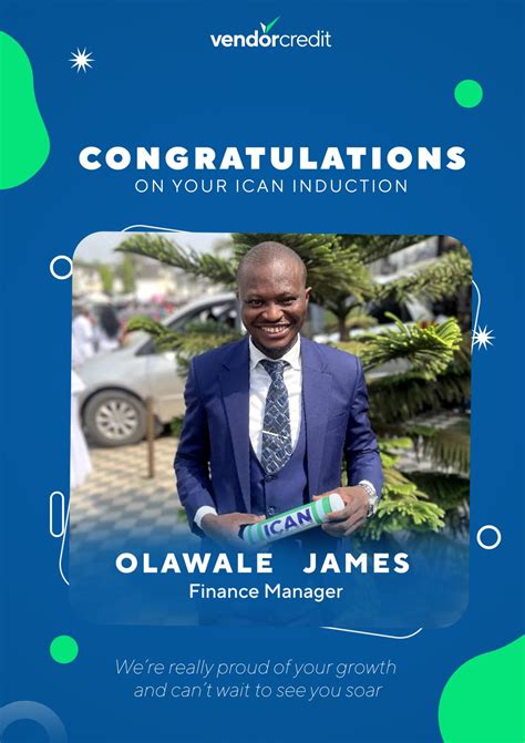 Vendorcredit On Linkedin Congratulations To Jamiu James Olawale Aca Bsced Our Finance
