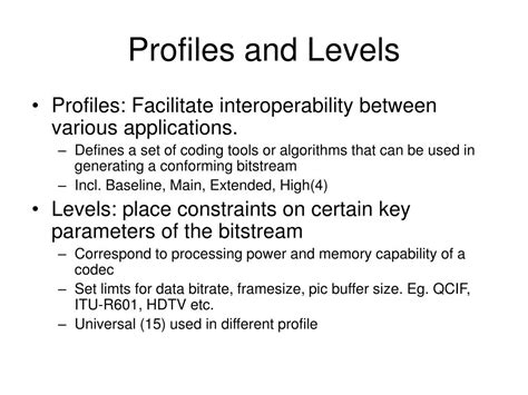 Ppt Overview Of The H 264 Avc Video Coding Standard Powerpoint Presentation Id 4559721