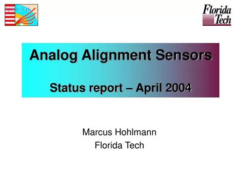 Ppt Analog Alignment Sensors Status Report April 2004 Powerpoint Presentation Id6384622