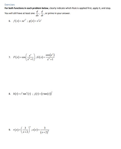 Solved Exercises For Both Functions In Each Problem Below Chegg Com