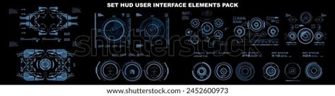 Big Set Complex Navigation Elements Hud Stock Vector Royalty Free Shutterstock