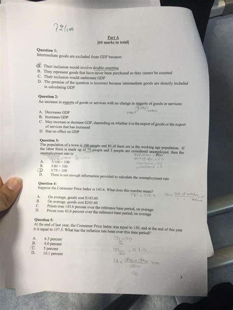 Solved Part A 160 Marks In Total Question 1 Intermediate