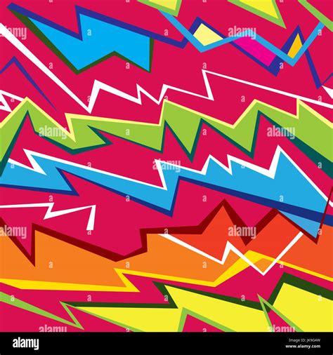 Abstract Geometric Seamless Pattern Fabric Doodle Zig Zag Line