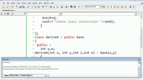 Inheritence And Constructors In Cpp Programming Part 2 Youtube