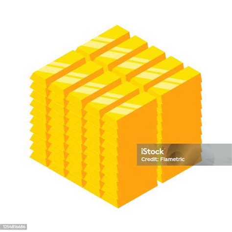 등색 황금 막대 블록 큐브에 접힌 금 벽돌 Eps 10 벡터 일러스트레이션 0명에 대한 스톡 벡터 아트 및 기타 이미지 0명 3차원 형태 개념 Istock