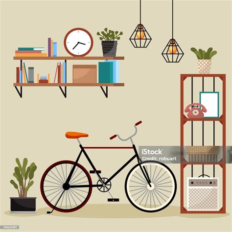 현대적인 인테리어 디자인 아이템은 직장이나 복도 내부의 창의적인 사무실 공간을 배경으로 한다 Performing Arts Event에 대한 스톡 벡터 아트 및 기타 이미지