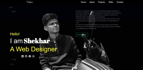 Github Shekharhans React Portfolio This Is A React Portfolio