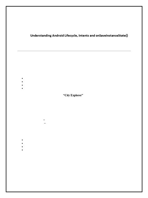Android Activity Lifecycles Pdf Mobile App Android Operating System