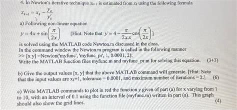 Solved Xk 1 Xk−yk′yk A Following Non Linear Equation