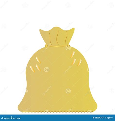Empty Sac Isolated On White Background Brown Bag Clipart Vector Eps