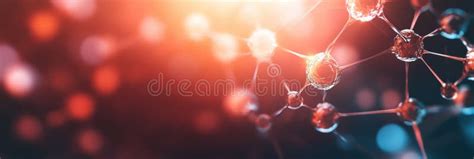 Abstract Representation Of Molecules And Chemical Structures In A Vibrant Color Palette