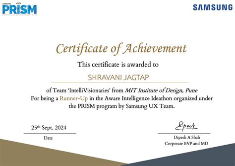 shravani jagtap on linkedin awareintelligence ai samsungprism