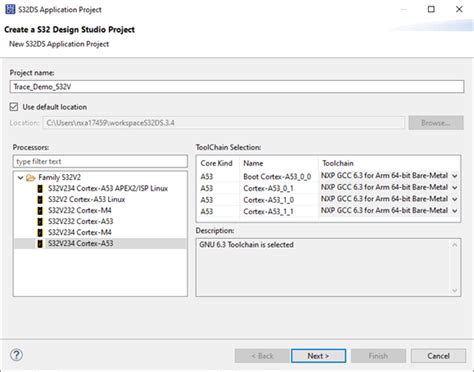 Howto Start Trace With S32 Debugger And S32 Debug Probe On S32v2xx