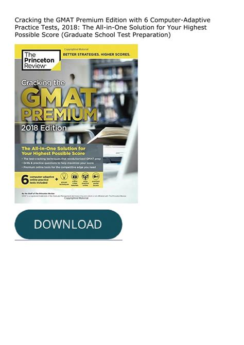 Full Download Pdf Cracking The Gmat Premium Edition With 6 Computer