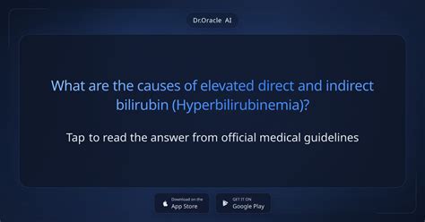What Are The Causes Of Elevated Direct And Indirect Bilirubin Hyperbilirubinemia