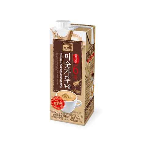 꿀이 든 미숫가루우유 푸르밀