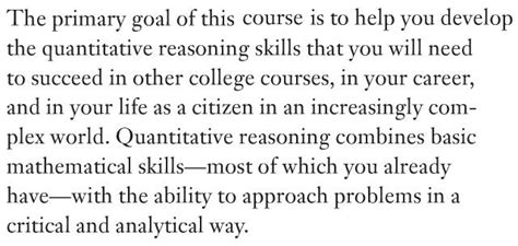 Quantitative Skills And Reasoning