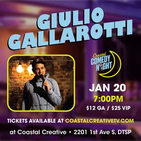 Coastal Comedy Night With Giulio Gallarotti Coastal Creative