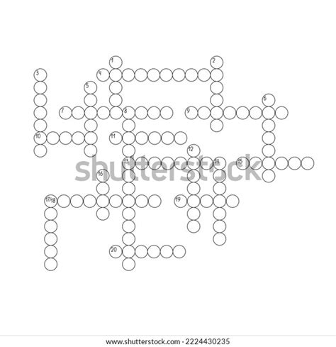 빈 크로스워드 퍼즐 그리드 수수께끼를 위한 스톡 벡터로열티 프리 2224430235 Shutterstock