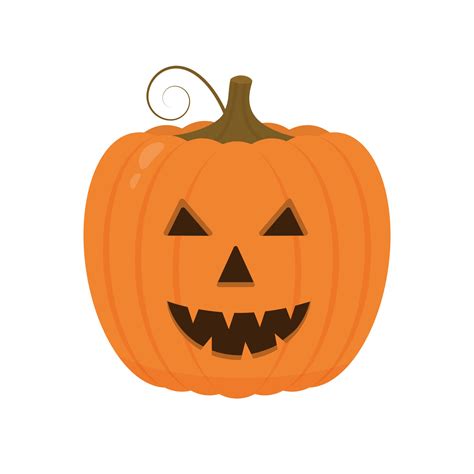 Laughing Halloween Pumpkin Icon Isolated On White Cute Cartoon Jack O