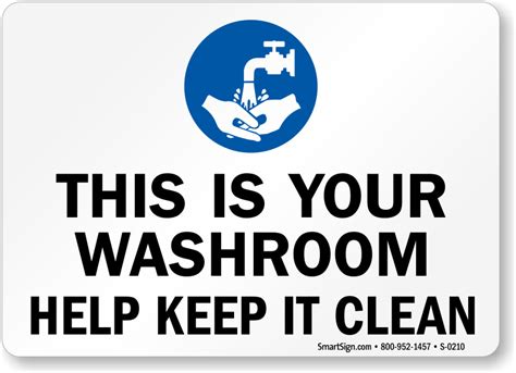 Keep Bathroom Clean Signs