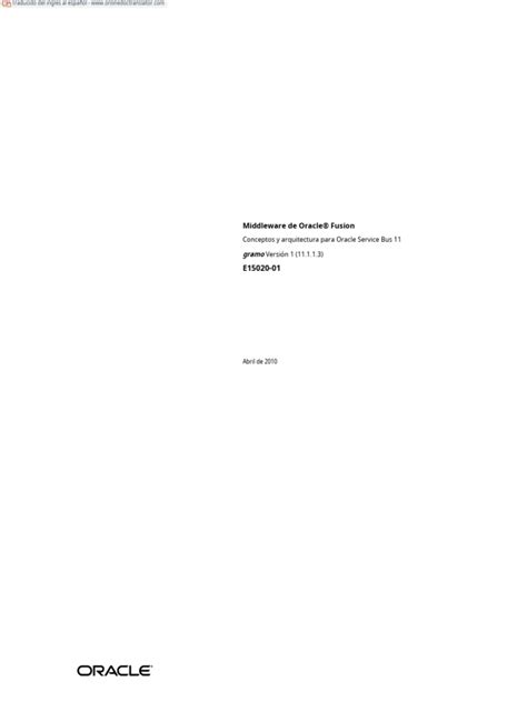 Conceptos Y Arquitectura De Oracle Fusion Middleware Pdf Arquitectura Orientada A Servicios