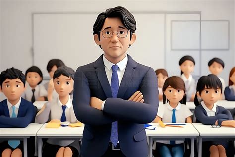 老师ai数字艺术 老师3d渲染卡通风成人教师与十名儿童课堂互动场景插画 Ai插画免费下载 Png格式 4032像素 编号71823517 千图网