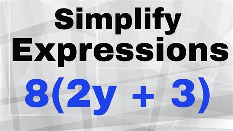 Simplify Expressions YouTube