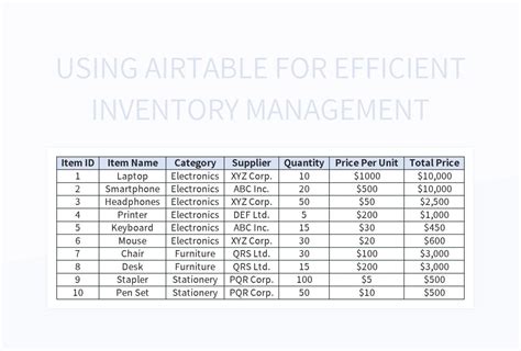 Using Airtable For Efficient Inventory Management Excel Template And