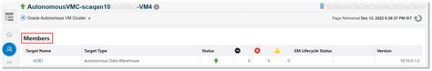 Oracle Autonomous Exadata Vm Cluster Home Page