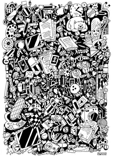 Random Objects Me Ink On Paper 2018 Rart