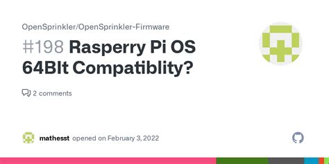 Rasperry Pi Os 64bit Compatiblity · Issue 198 · Opensprinkleropensprinkler Firmware · Github