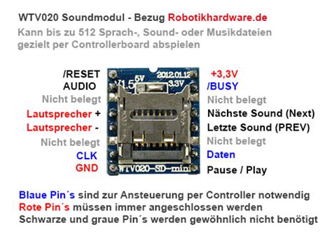 WTV Soundmodul Am AVR Microcontroller RN Wissen De