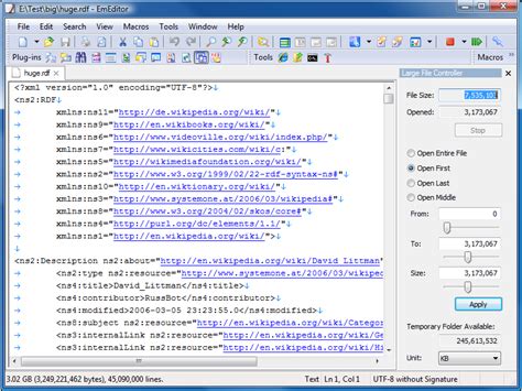 Text Editor Or Reader For Working With Huge Files In Windows Software