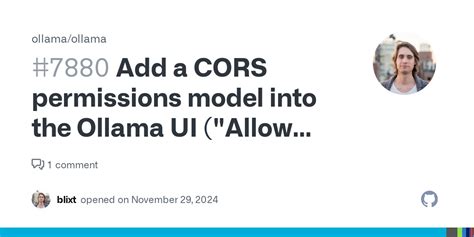 add a cors permissions model into the ollama ui allow to