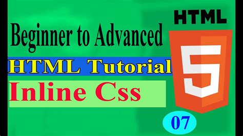 How To Inline Css In Html Youtube