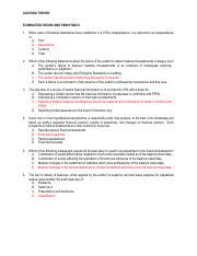 MAHARNILAD Auditing Theory Questions Key Pdf AUDITING THEORY ELIMINATION ROUND AND SEMI
