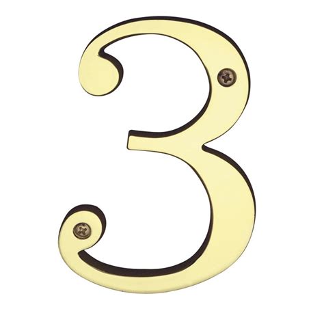Gatehouse Polished Brass Number Letter At